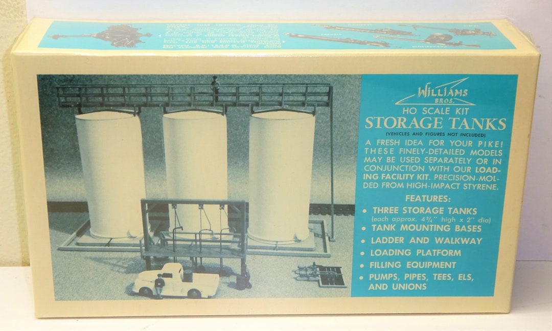 HO Scale Storage Tanks Williams Bros. 501 3 Tanks Model Kit Railroad Sealed NIB - Etsy