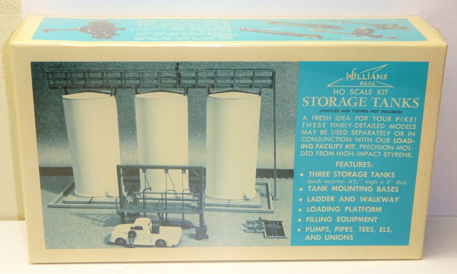 HO Scale Storage Tanks Williams Bros. 501 3 Tanks Model Kit Railroad ...