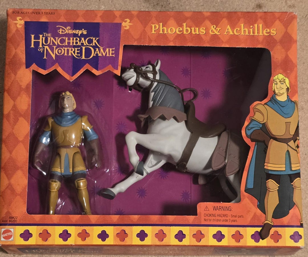 Vintage 1996 "hunchback of Notre Dame" Phoebus & Achilles Figures ...