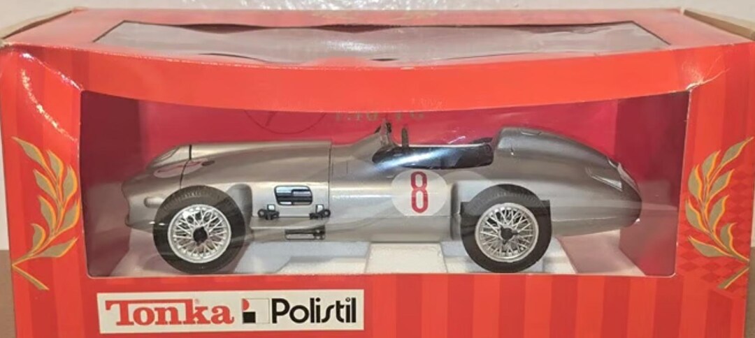 Vtg 1980s Tonka Polistil Mercedes Benz RW 196 Diecast Car 1:16 Silver 8 ...