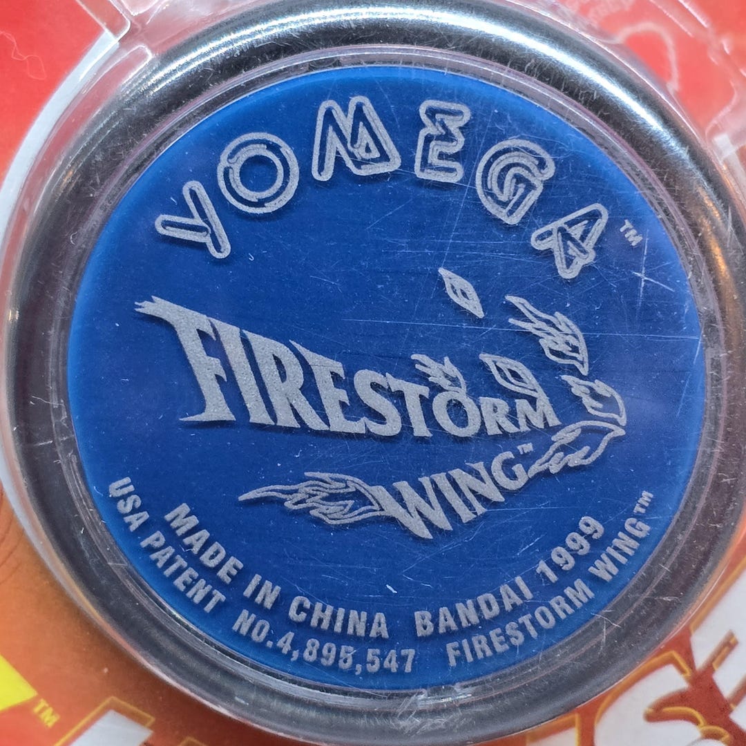 Vtg 1999 Yomega Bandai Yo Yo Firestorm Wing Blue Sealed in Blister Pack ...