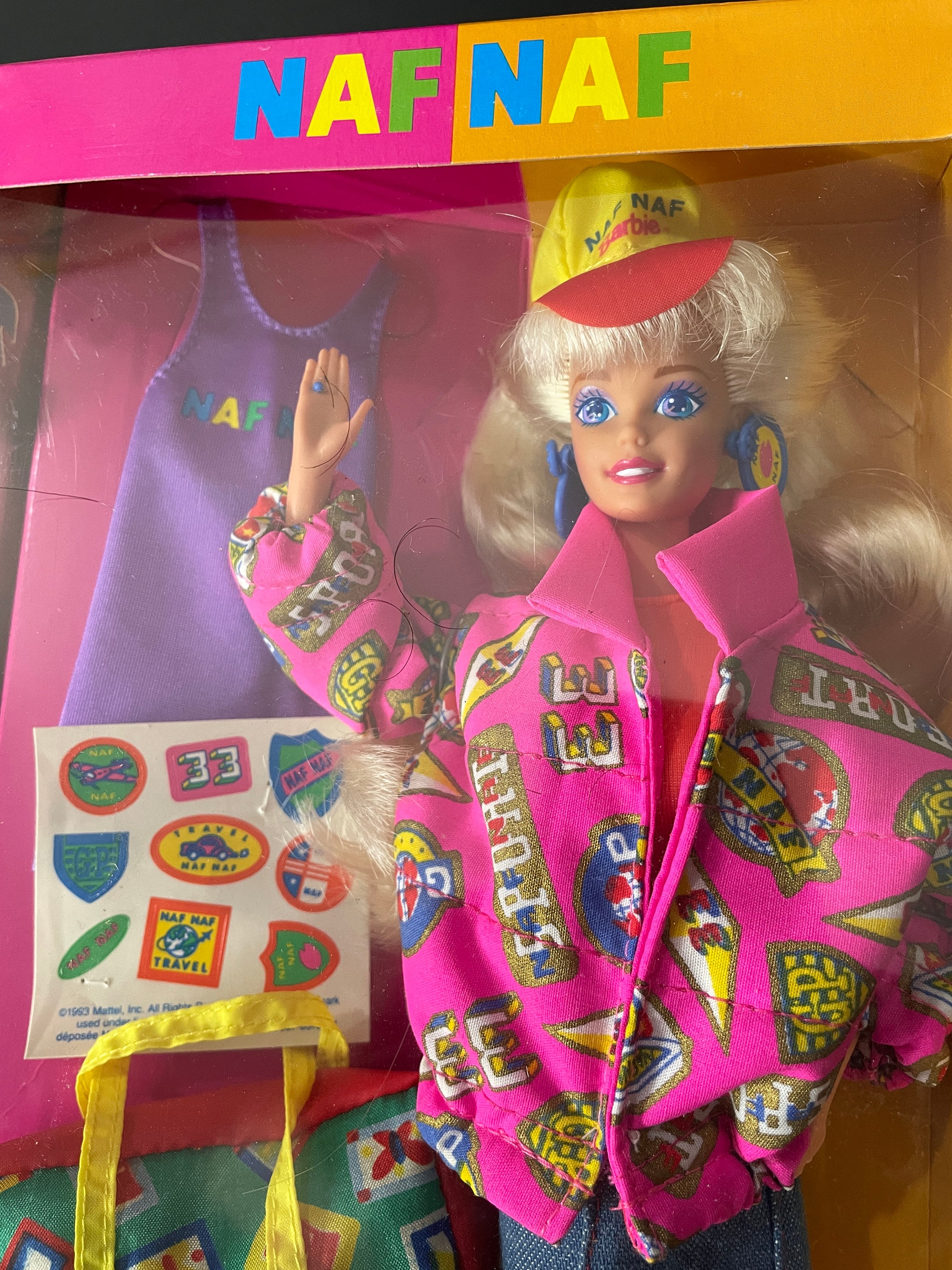 Naf Naf Barbie By Mattel 1993 Cool Travel Outfit Stickers Nib Etsy