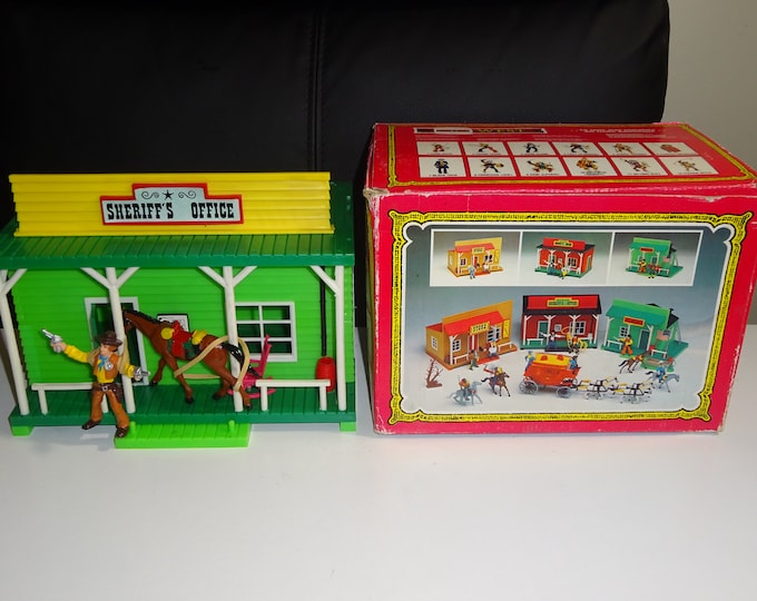 Vintage 1980s Comansi West Sheriff's Station W/ Figure and Horse MIB - Etsy