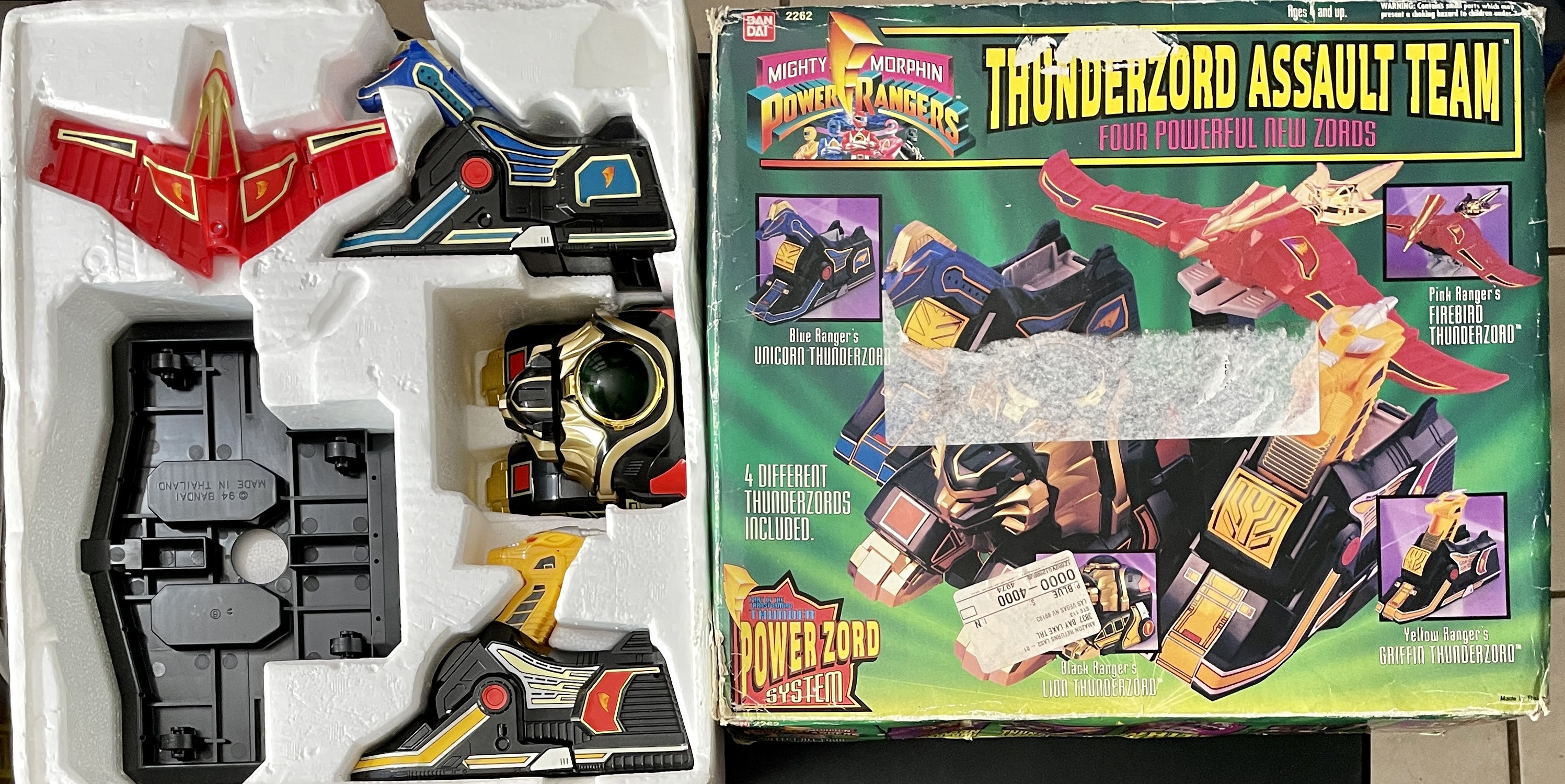 Bandai 1994 Mighty Morphin Power Rangers Thunderzord Assault - Etsy