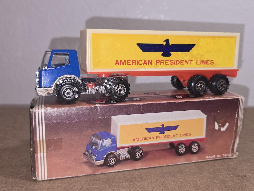 Vtg 1980s American President Lines Tractor Trailer Metal/plastic 7.5 ...