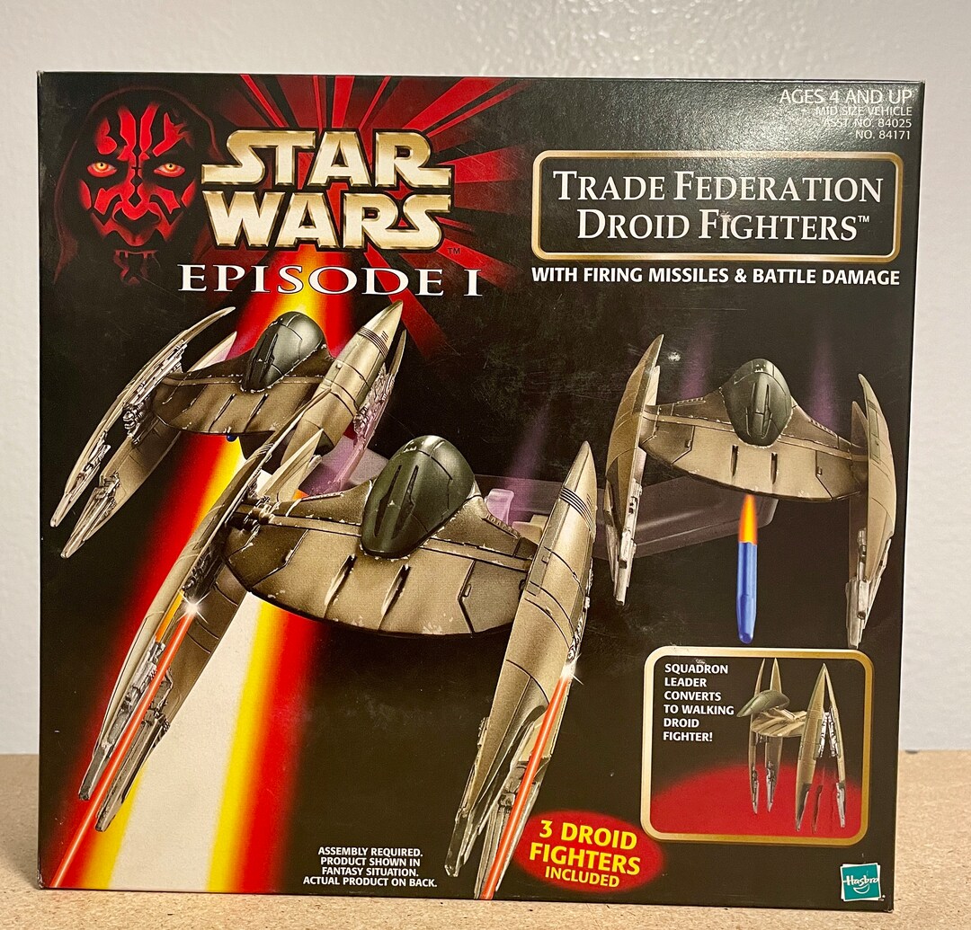 Star Wars Trade Federation Droid Fighters Episode 1 by Hasbro 1998 NIB ...