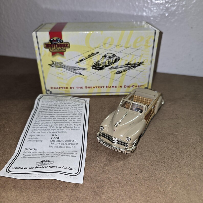 Matchbox Collectibles 1947 Chrysler Town and Country DYG10-M 1/43 Scale ...