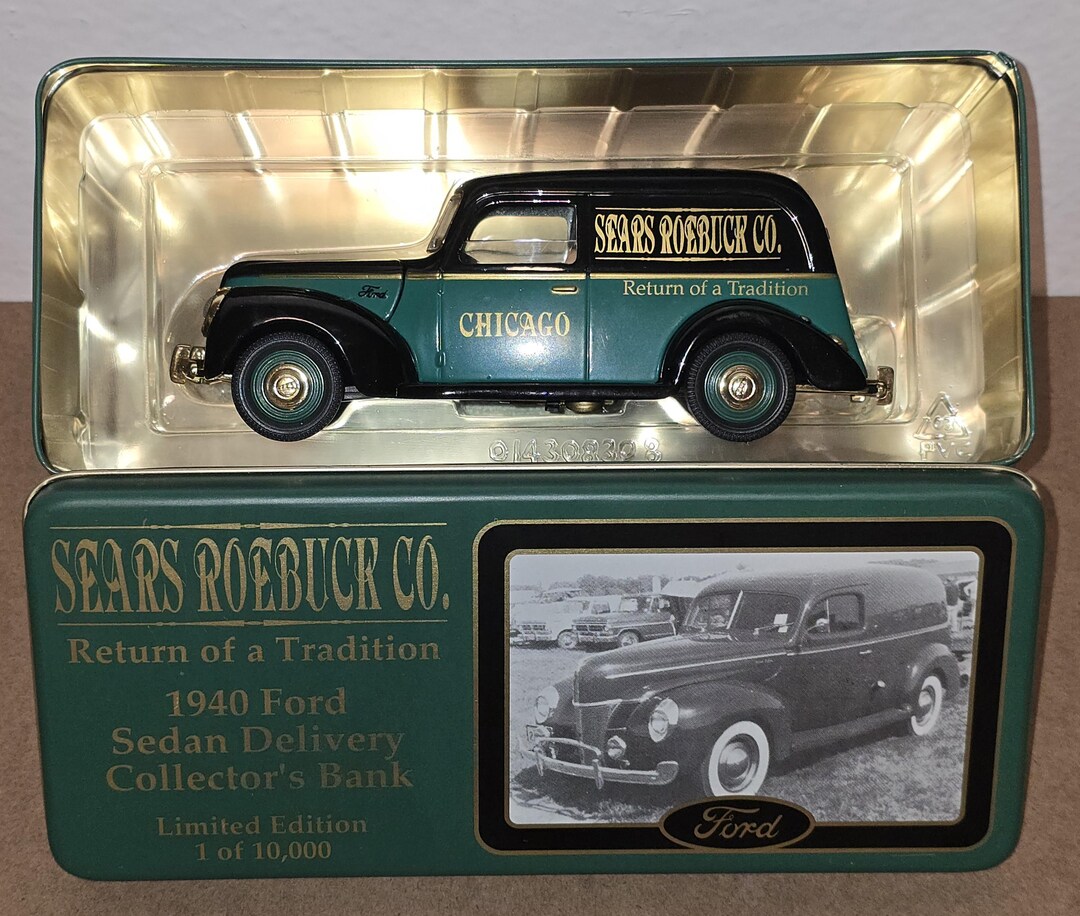 Ford Sedan 1940 Delivery Collectors Bank in Tin Case Sears Roebuck Co ...