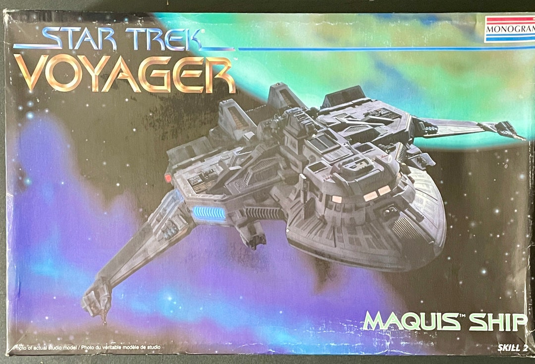 Vintage 1995 Star Trek Voyager Maquis Ship Model Kit by Monogram #3605 ...