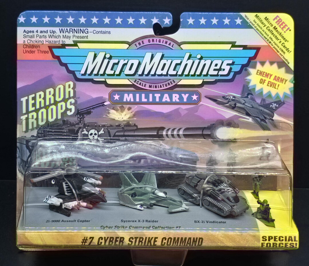 Vtg 1993 Micro Machines Military #7 Cyber Strike Command W/ Special ...