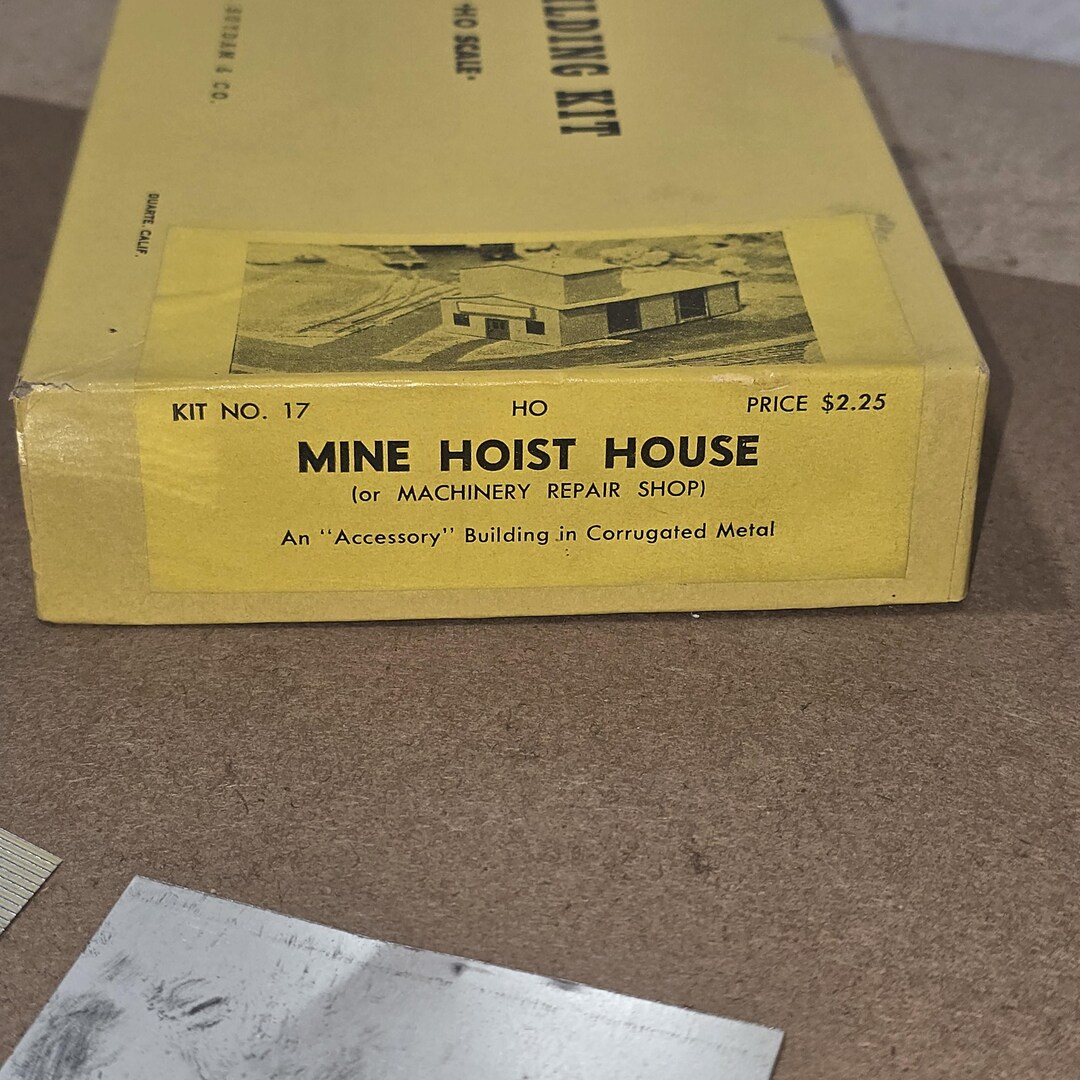 Vtg 1950s Suydam & Co. HO Scale "mine Hoist House" Kit #17 Corrugated ...