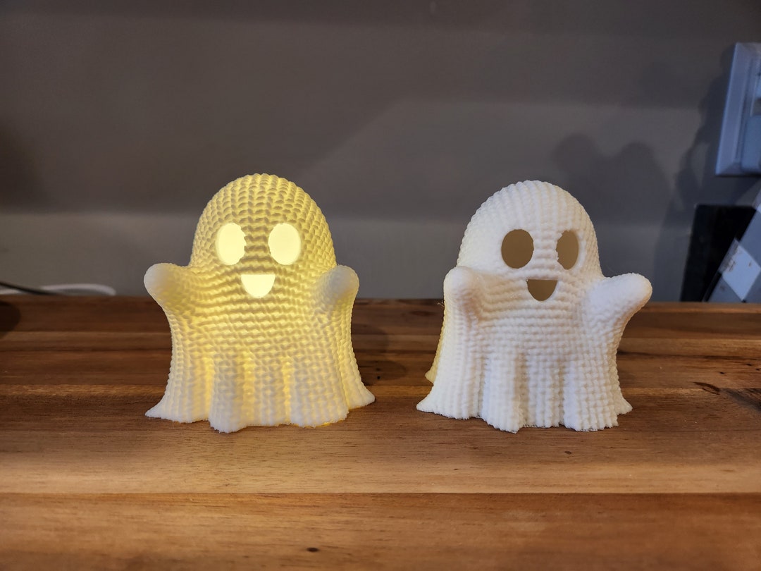 Adorable 3d Printed Crochet Ghost tea Light and Shipping Included - Etsy