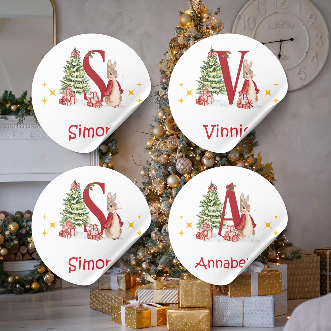Personalised Christmas Labels, Festive Gift Stickers - Etsy