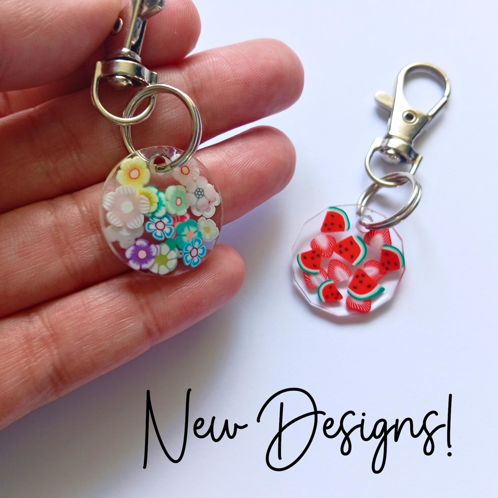 Trolley Coin Keyring With Cute Polymer Clay Designs | Pound Shopping ...