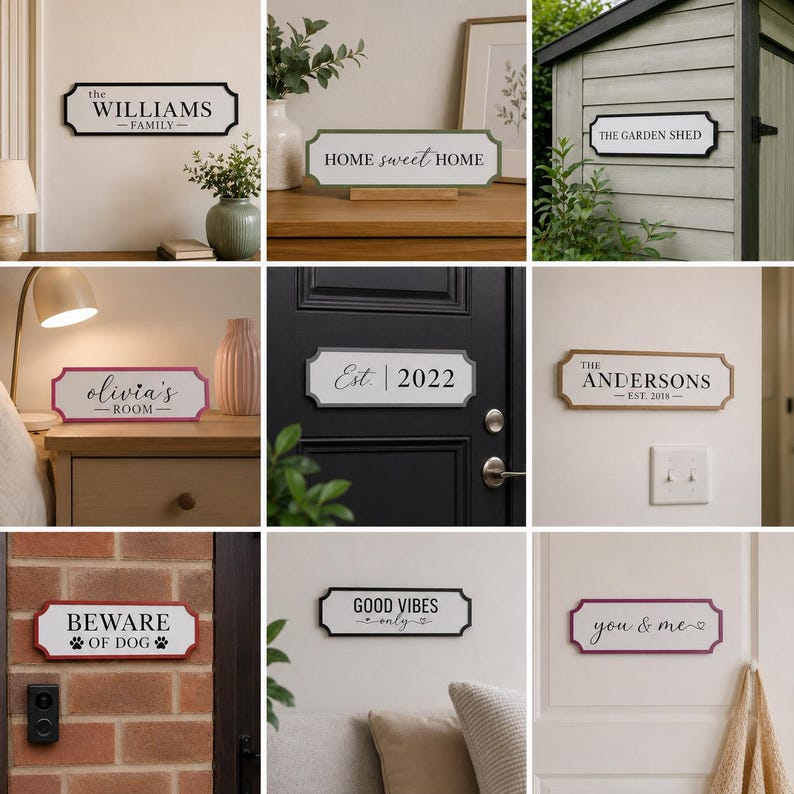 Personalised Street Sign | Custom Name Acrylic Plaque | Modern House ...
