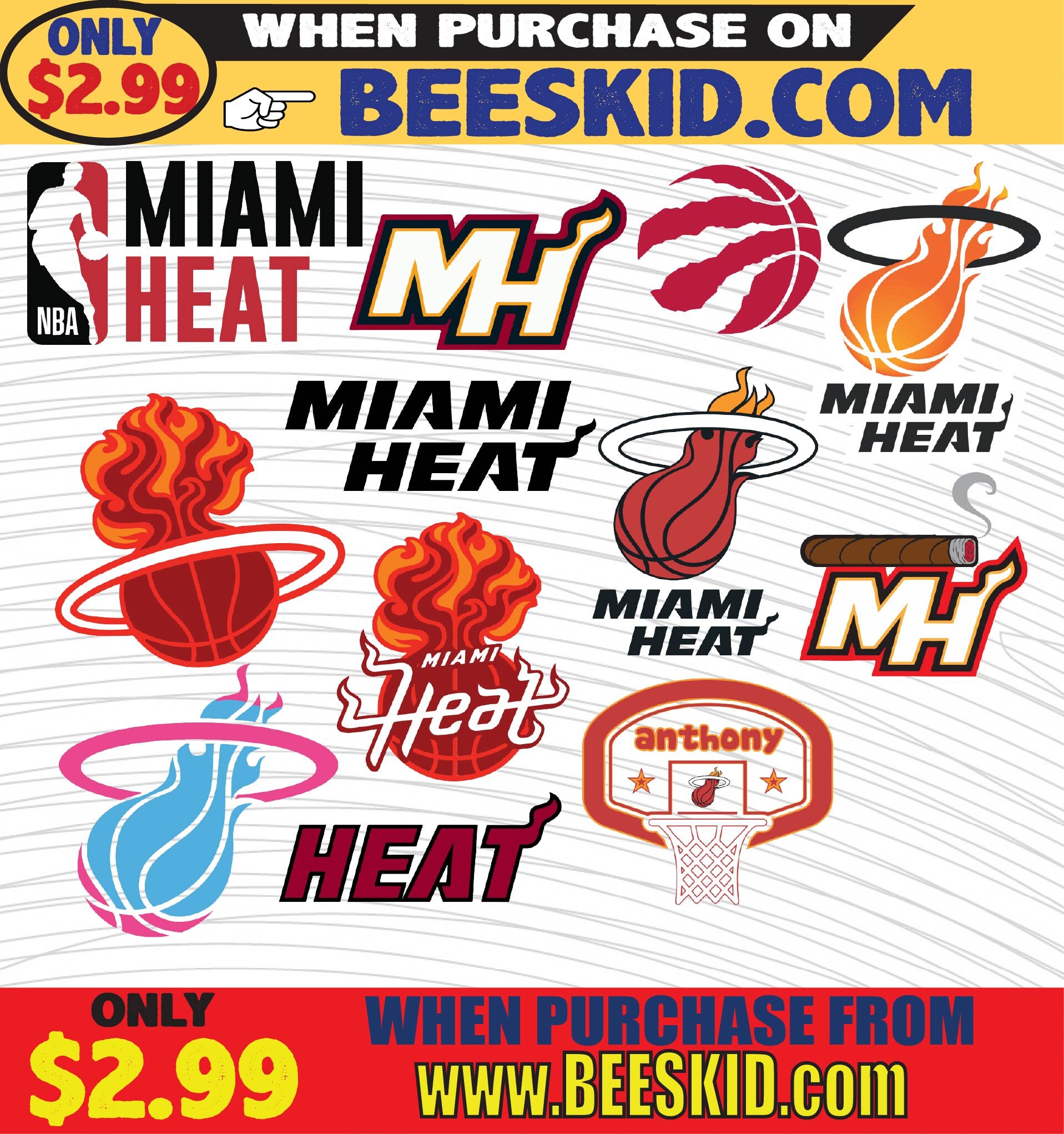 Miami-heat-svg Bundle Svg File for Cricut Layered Svg - Etsy
