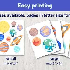 Solar System Planets Banner Printable Garland DIY for Galaxy - Etsy