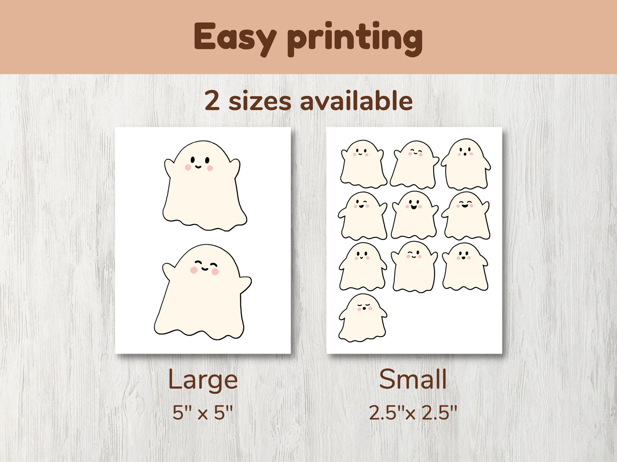 Cute Halloween Ghost Garland Banner Printable DIY Digital Download - Etsy