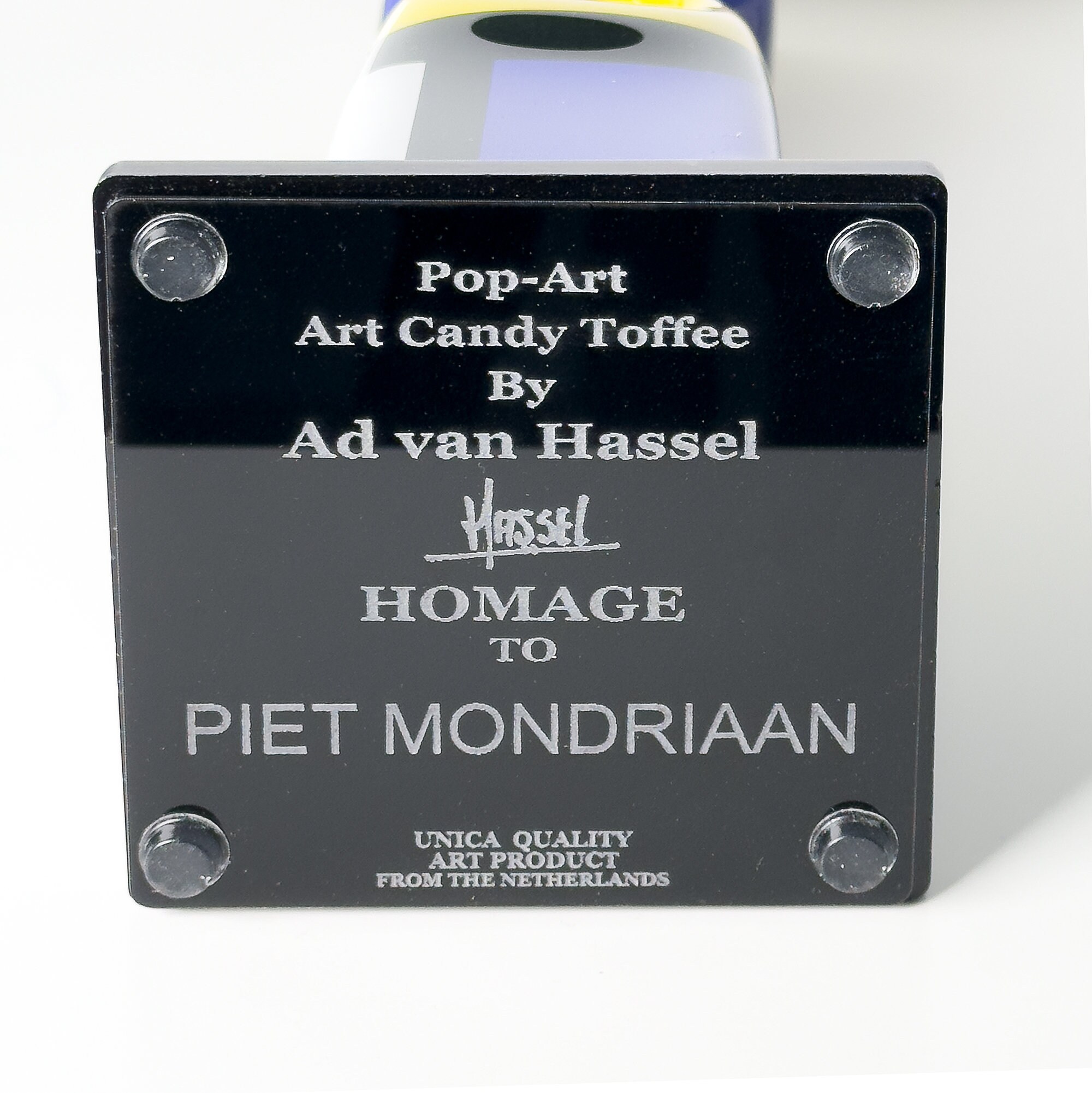 Piet Mondrian III Tribute to Pop Art Statue Candy Artwork by Van Hassel ...