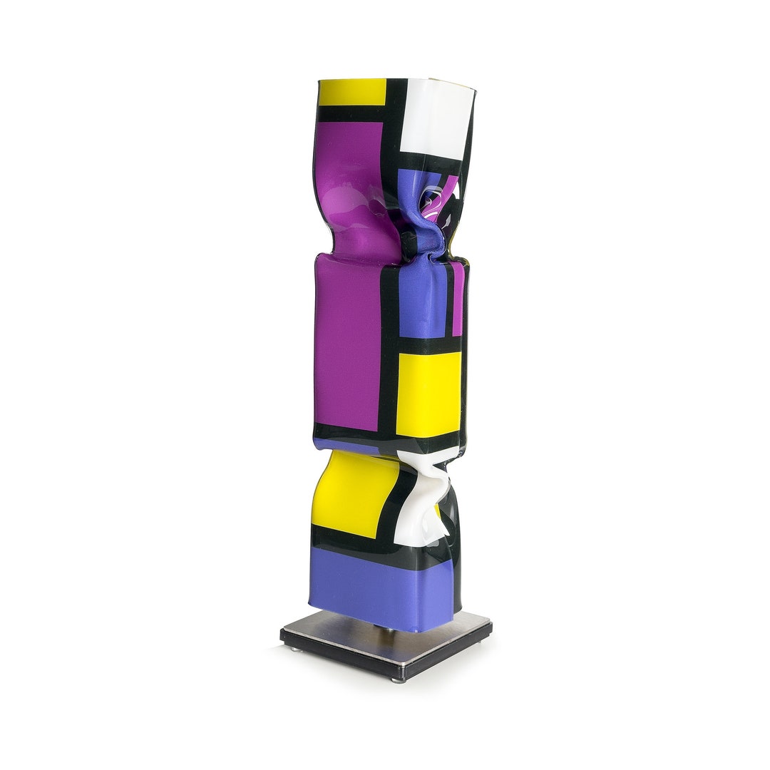 Piet Mondrian III Tribute to Pop Art Statue Candy Artwork by Van Hassel ...