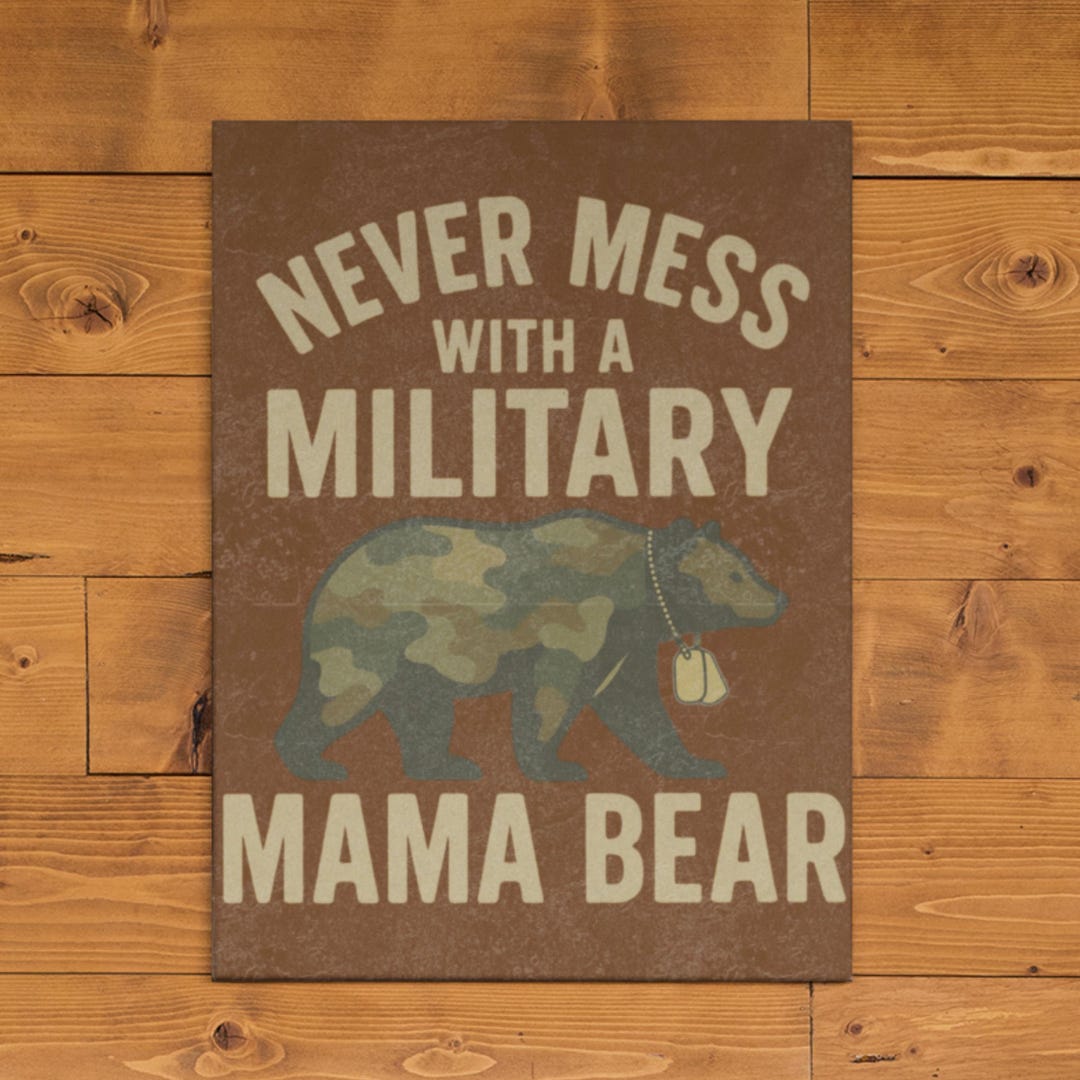 MILITARY MAMA BEAR Metal Art Sign ⎮ Rustic Farmhouse Wall Decor - Etsy