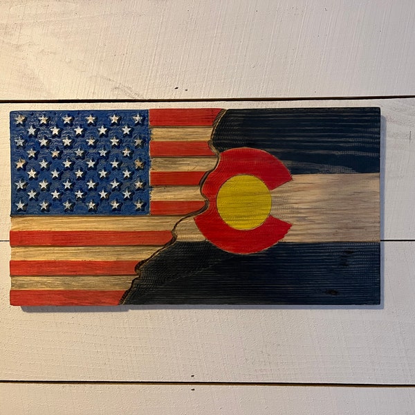 Wood Colorado Flag - Etsy