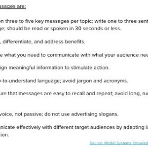 Key Message Framework / External Communications Deliverable / Internal ...