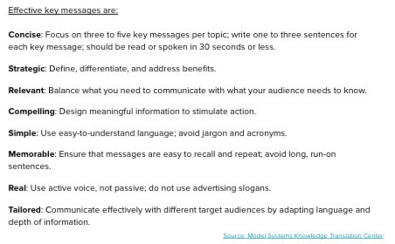 Key Message Framework / External Communications Deliverable / Internal ...