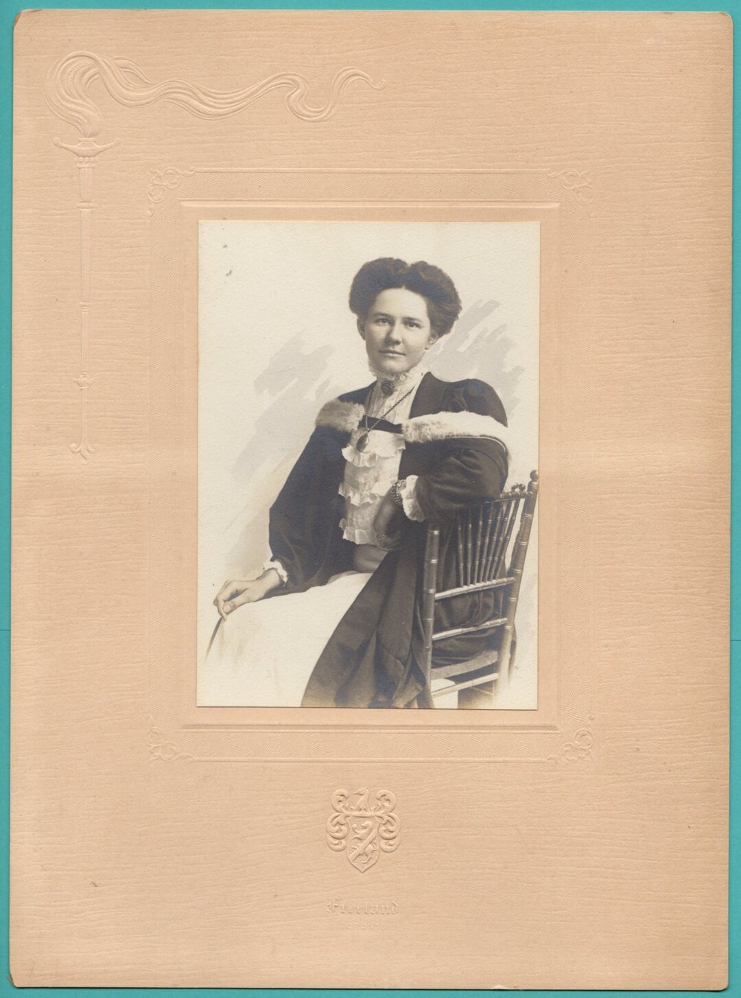 Vintage Antique 1902 Victorian Edwardian Young Woman Gertrude Graduate ...