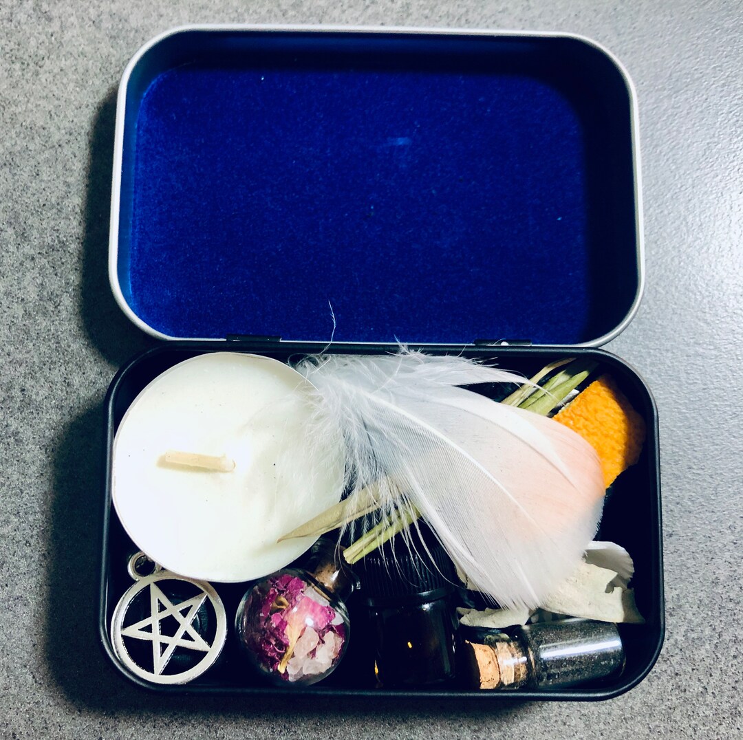 Travel Altar for Witches Pentagram Triquetra Triple Moon Pentacle ...
