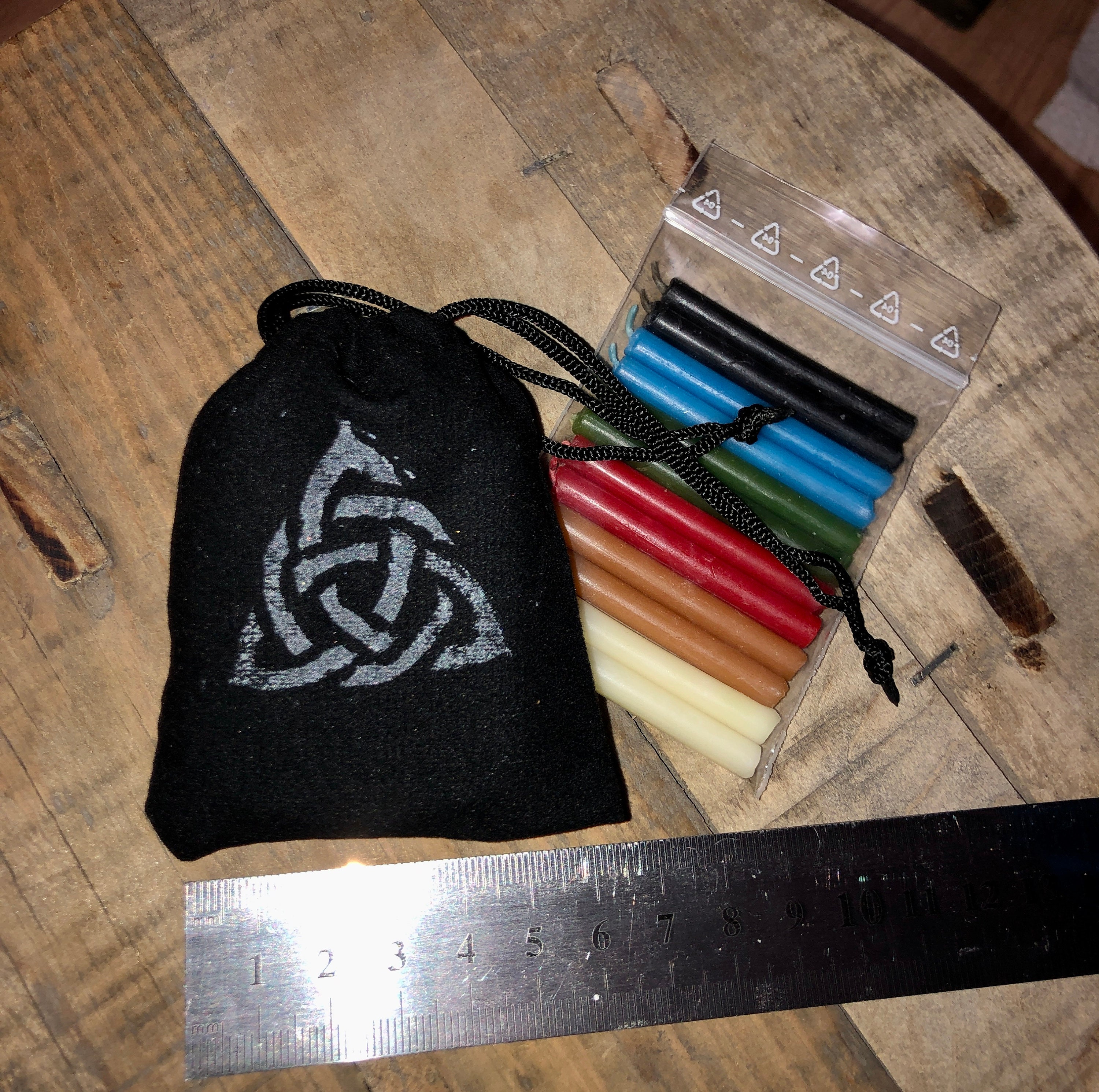 Unique Mini Travel Altar Triquetra Snake With Golden Glitter Pocket ...