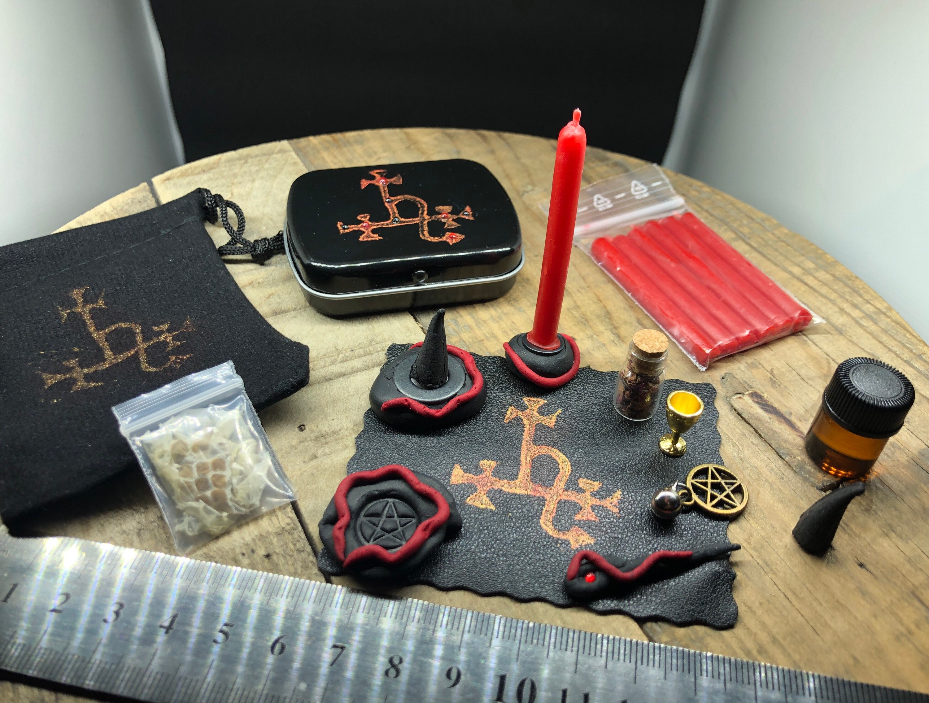 Lilith Mini Pocket Travel Witch Altar, Travel Altar for Witches, Small ...