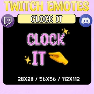 Clock It! | Cute Emote | Twitch/kick/discord Emote - Etsy