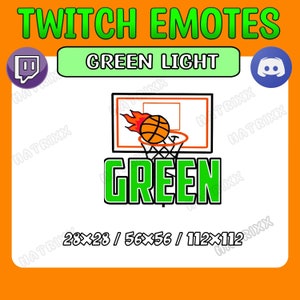 Basketball Emote Green Light Twitch Emote - Etsy