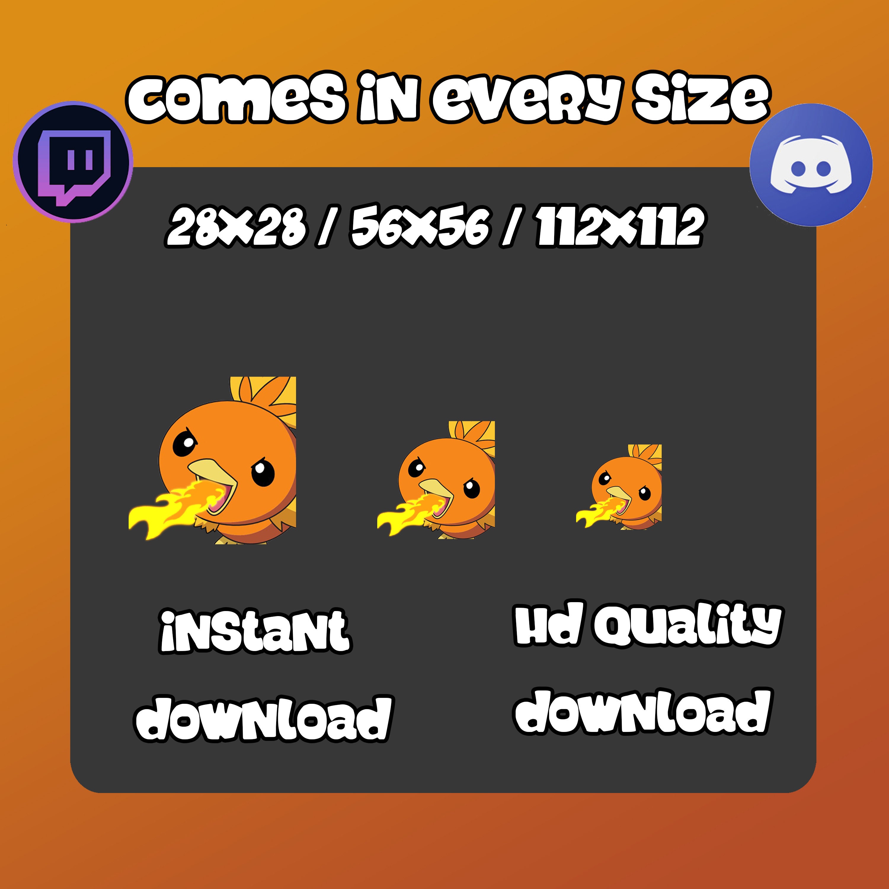 Fire Torchic Pokemon Emote Starter Pokemon Emote - Etsy