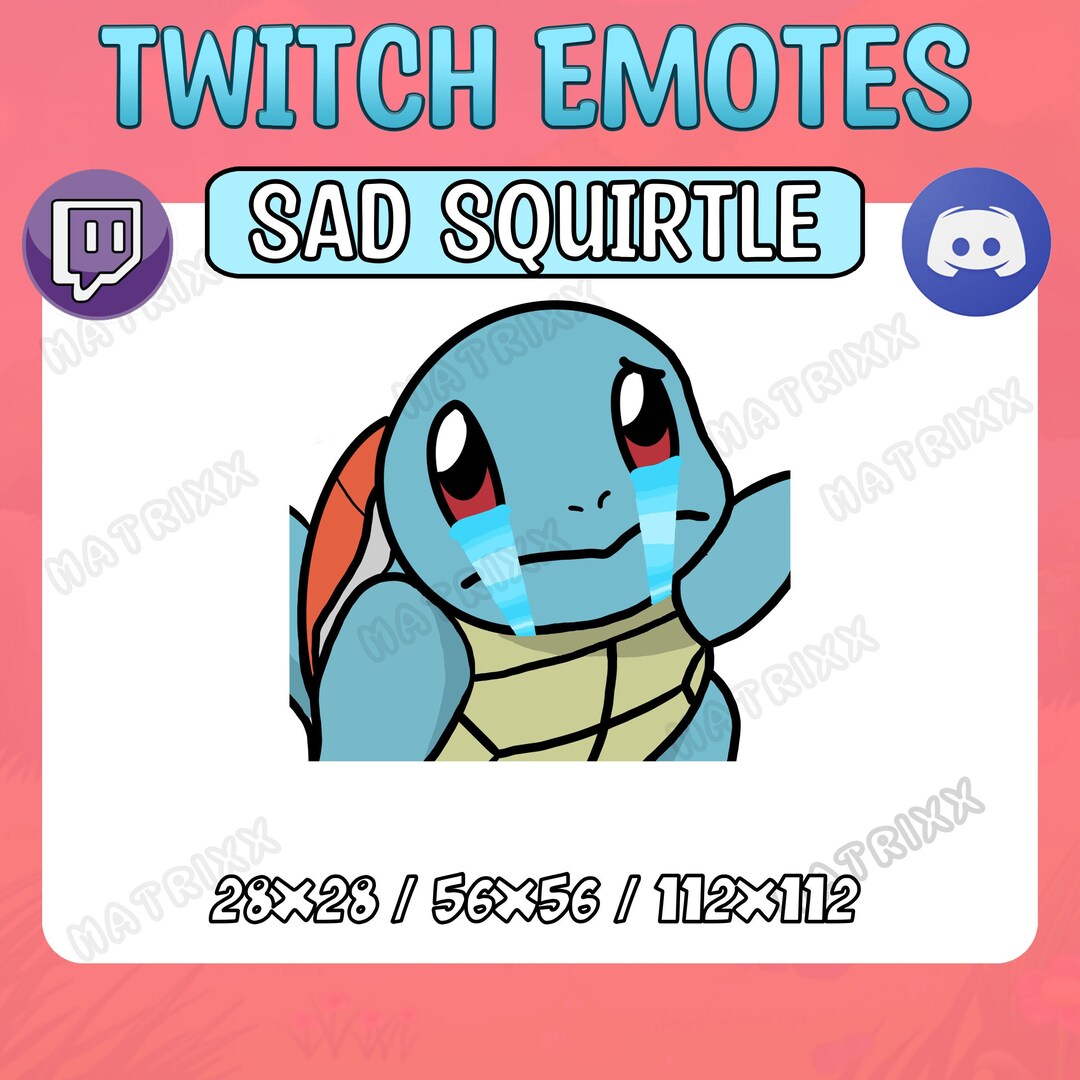 Sad Squirtle Emote Squirtle Twitch Emote - Etsy