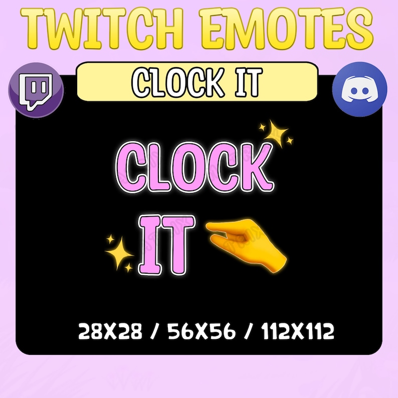 Clock It! | Cute Emote | Twitch/kick/discord Emote - Etsy