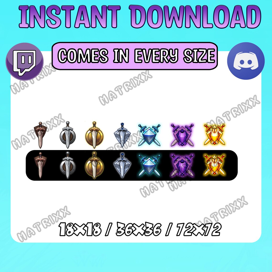 Sword Sub/bit Badges | World of Warcraft Sub/bit Badge | Wow Sub/bit ...