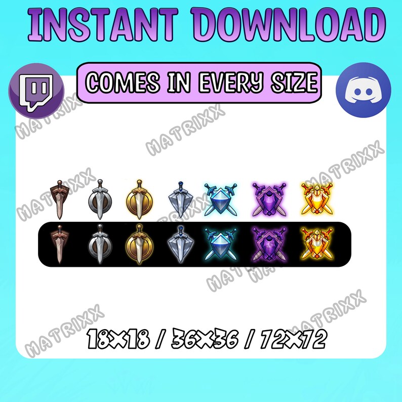 Sword Sub/bit Badges | World of Warcraft Sub/bit Badge | Wow Sub/bit ...