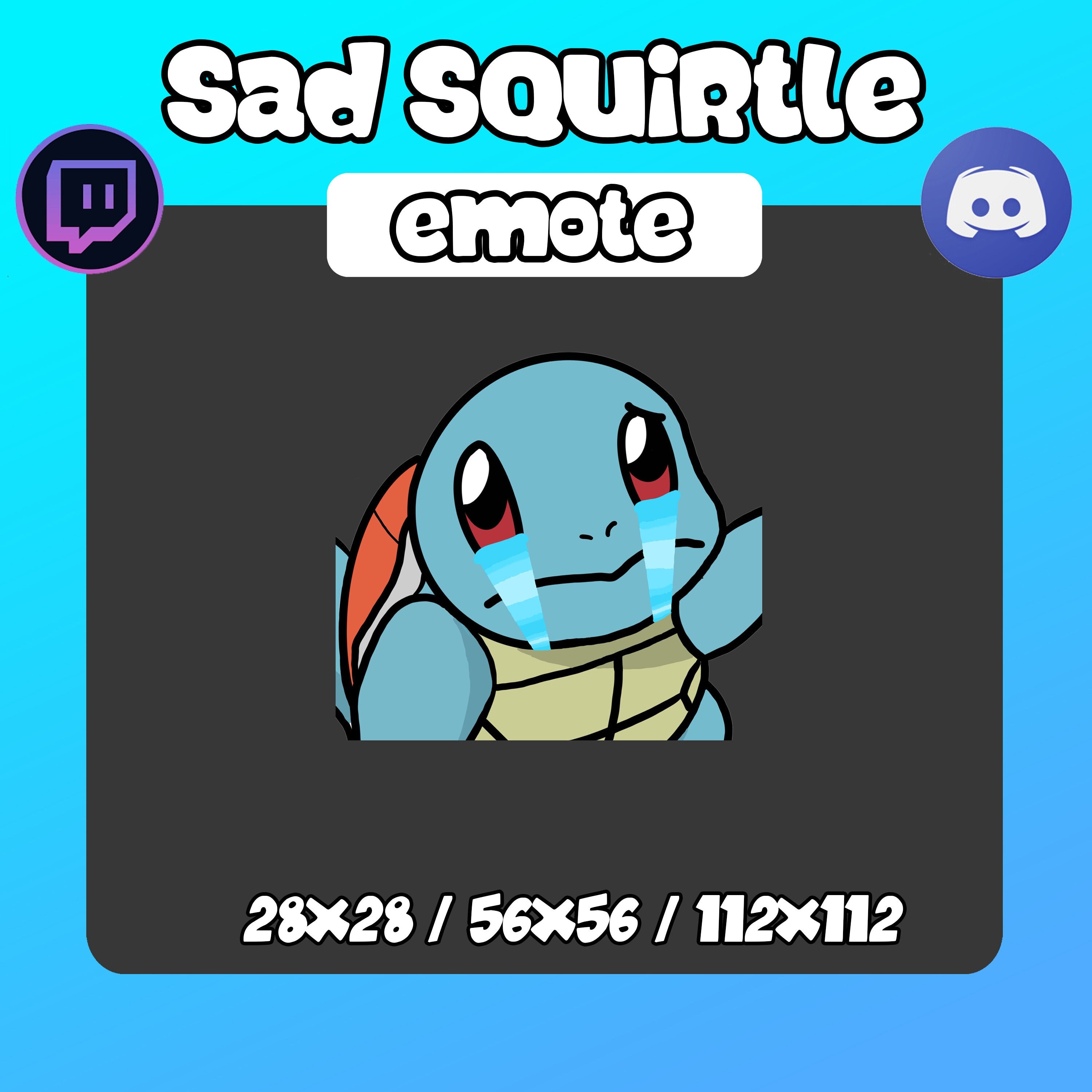 Sad Squirtle Emote Squirtle Twitch Emote - Etsy