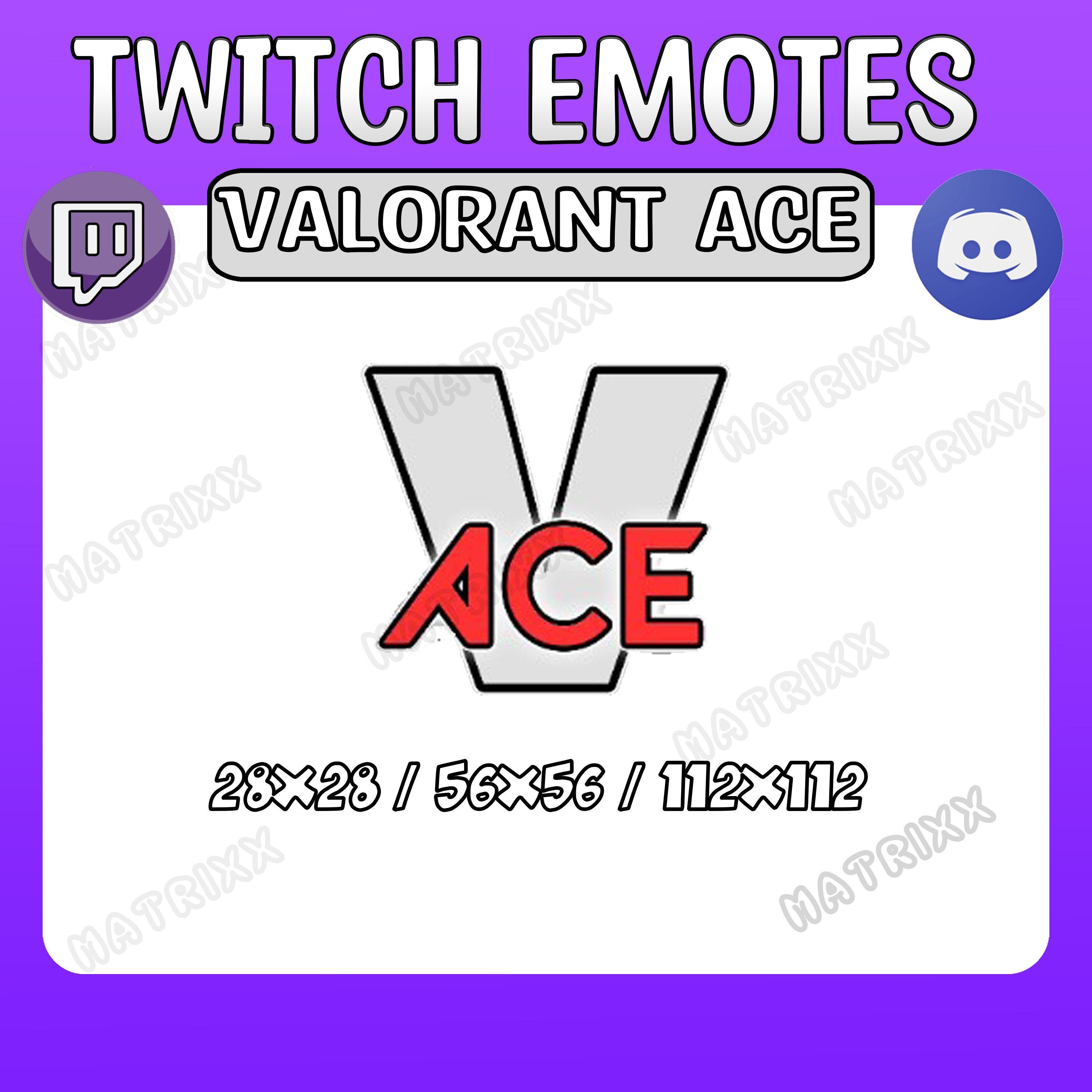 Valorant Ace Emote | Twitch Emote | Discord Emote - Etsy