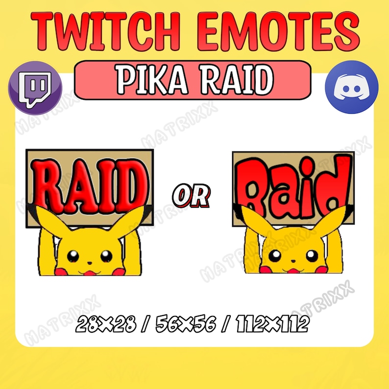 Pikachu Raid Emote | Stream Raid Emote | Pokemon Emote - Etsy