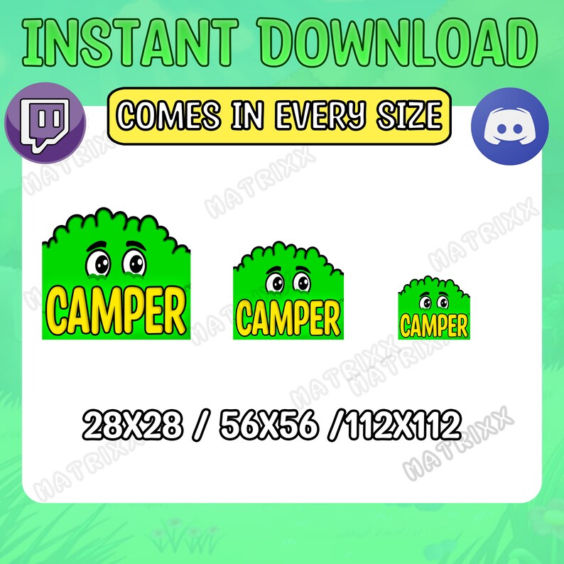 Camper Emote | Camping Emote | Stream/discord Emote - Etsy
