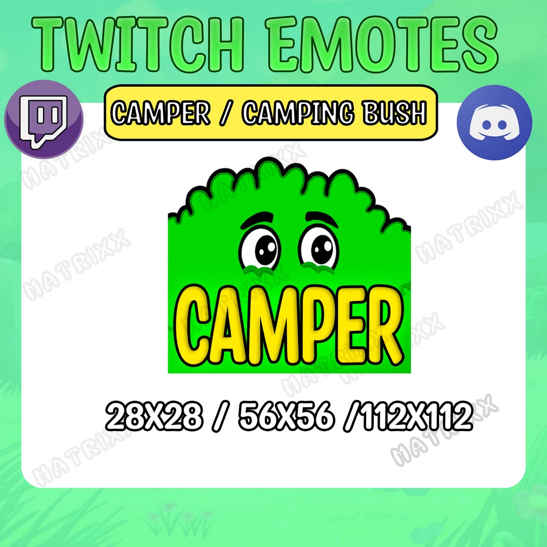 Camper Emote | Camping Emote | Stream/discord Emote - Etsy