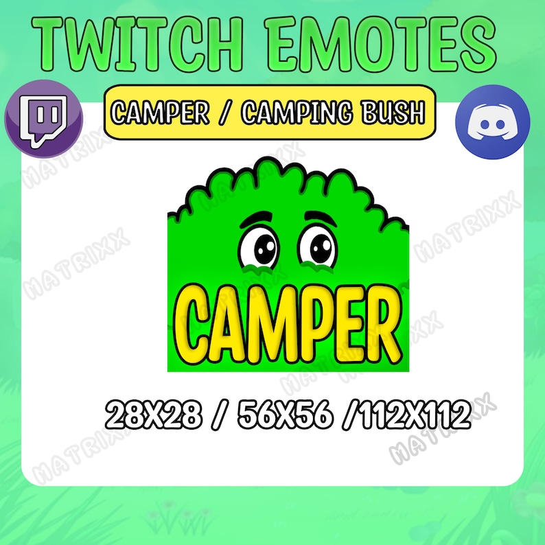 Camper Emote | Camping Emote | Stream/discord Emote - Etsy