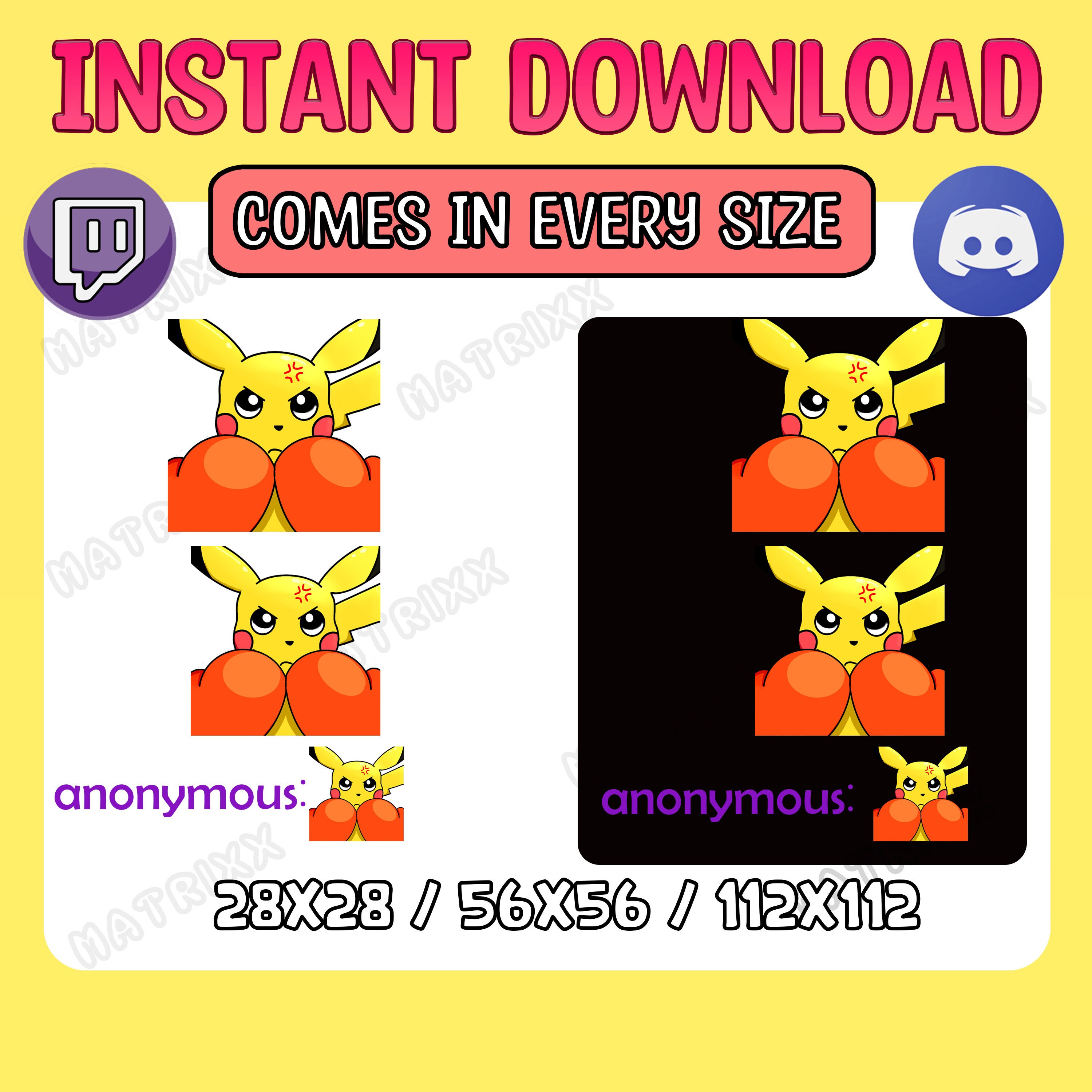 Angry Pikachu / Boxing Pikachu | Pikachu Pokemon Emote | Twitch/kick ...