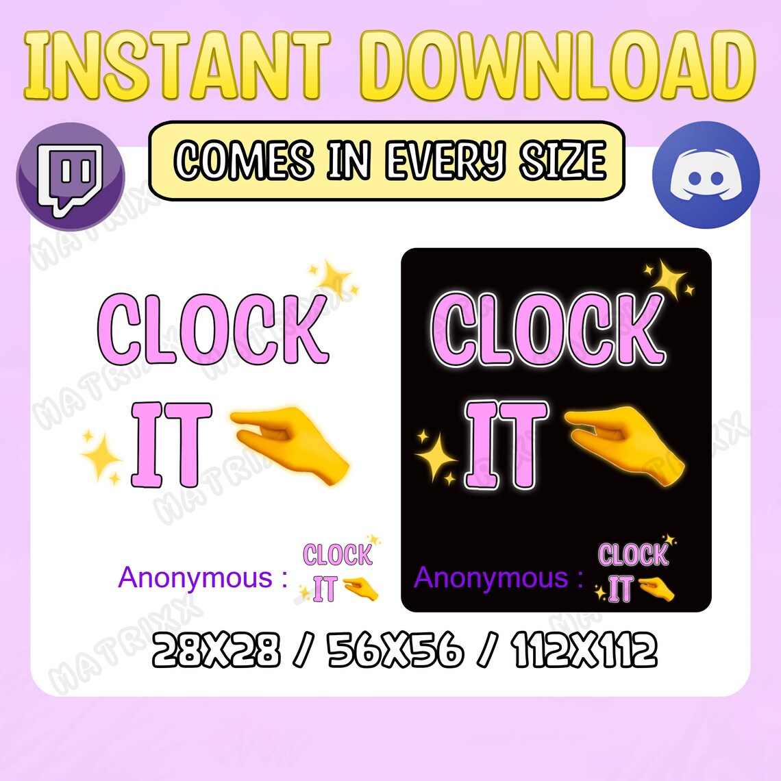 Clock It! | Cute Emote | Twitch/kick/discord Emote - Etsy