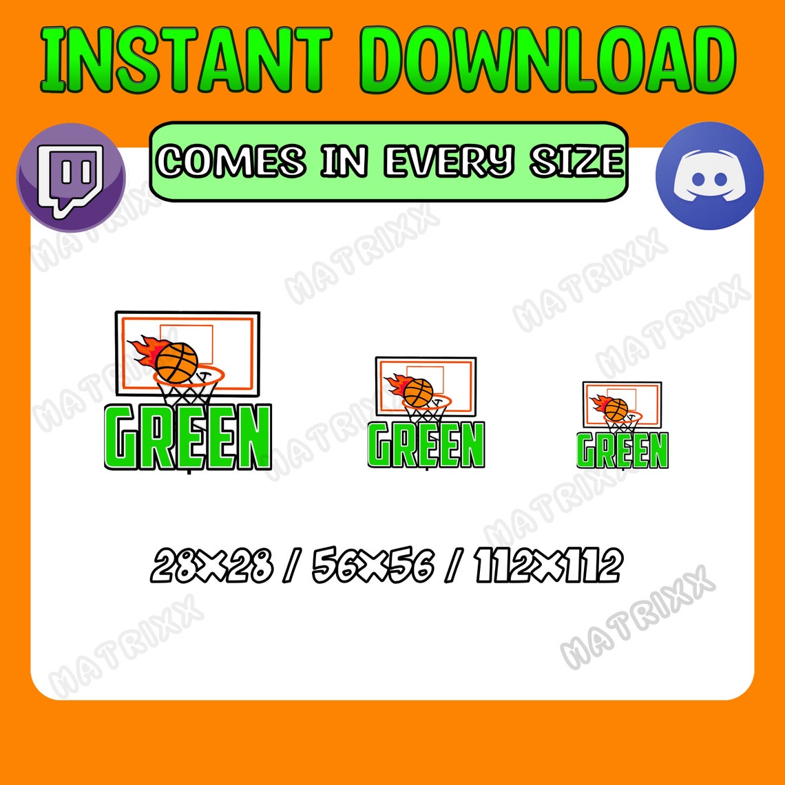 Basketball Emote Green Light Twitch Emote - Etsy