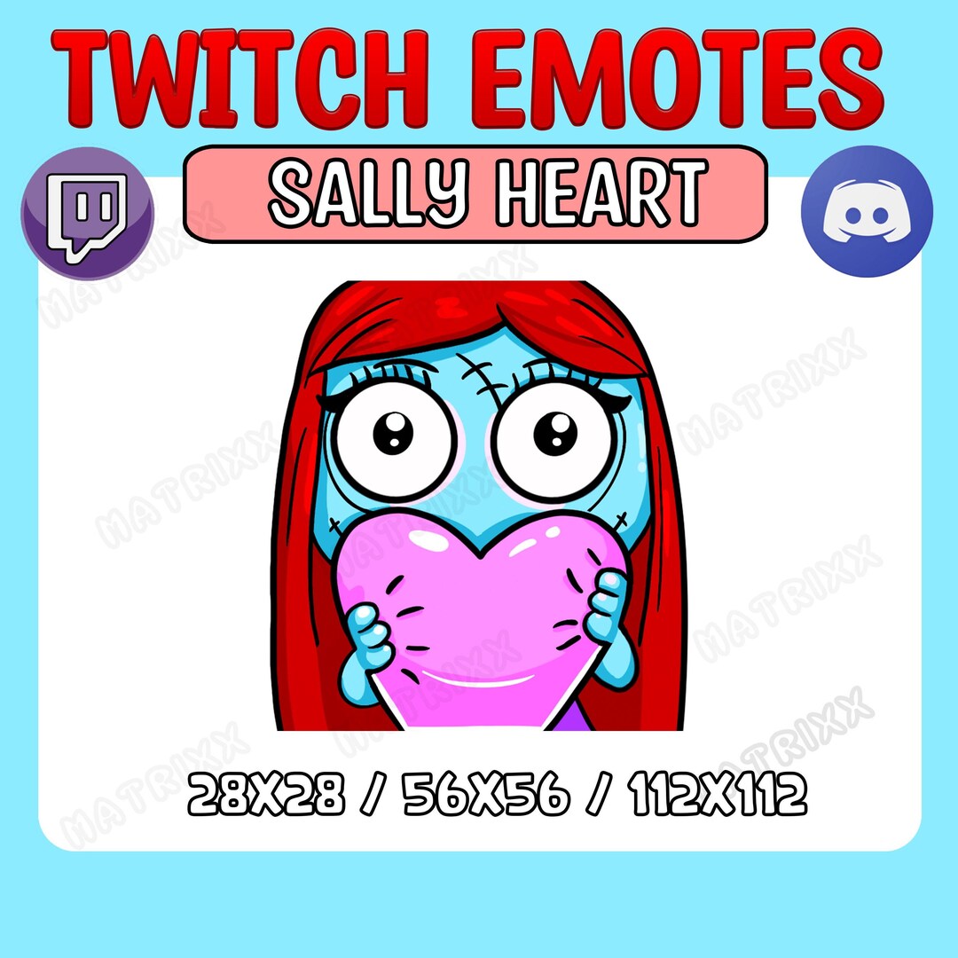 Sally Heart Emote | Nightmare Before Christmas Inspired Twitch/discord ...