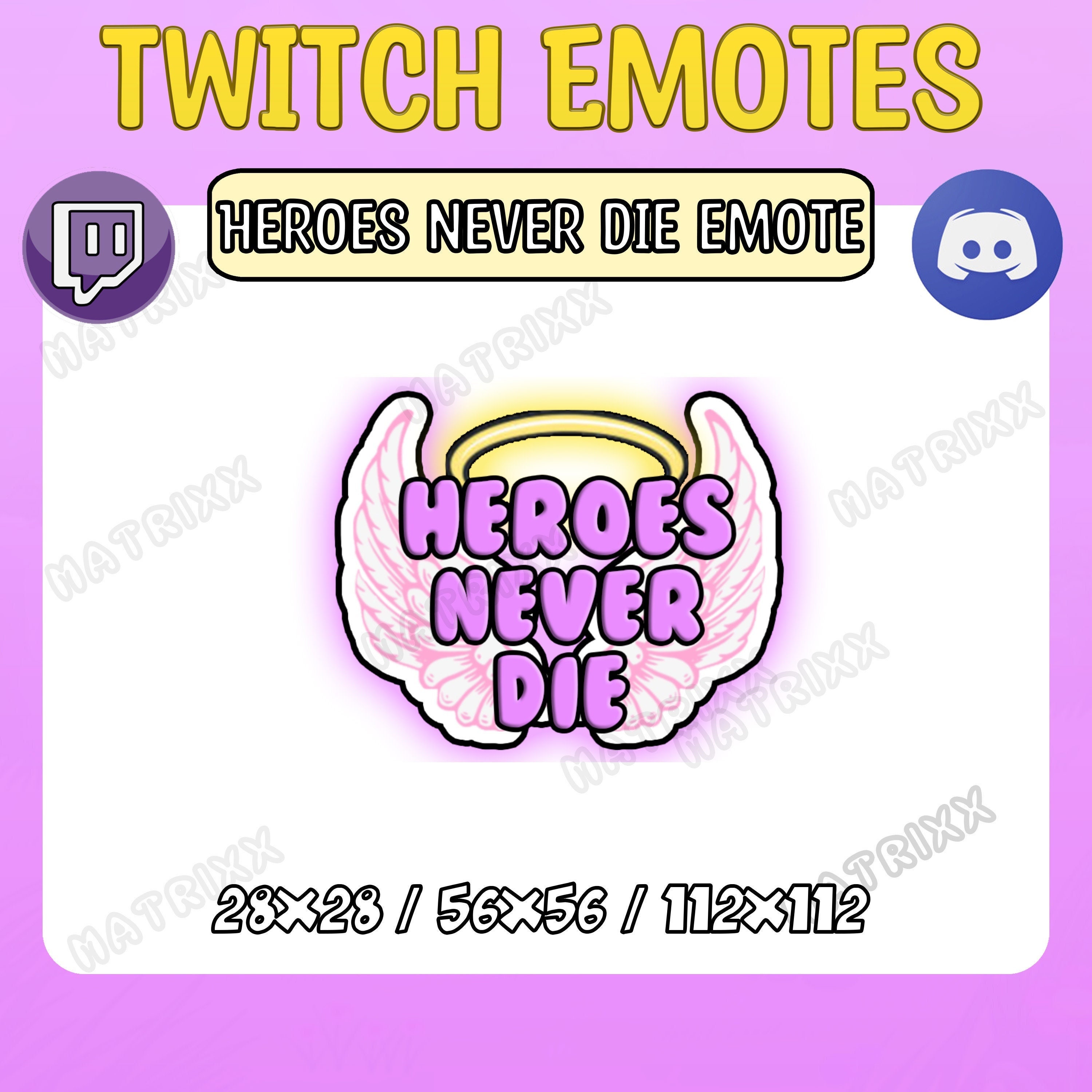 Mercy Heroes Never Die Emote | Overwatch Twitch Emote | Mercy Emote - Etsy
